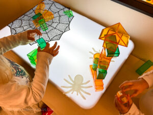 Spider Light Table With Loose Parts