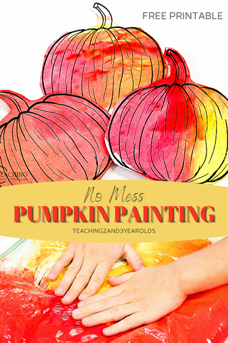 No Mess Pumpkin Art with Free Printable