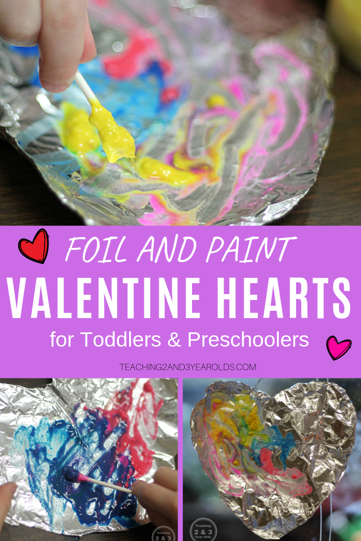 Fun and Easy Valentine's Craft with Foil and Paint