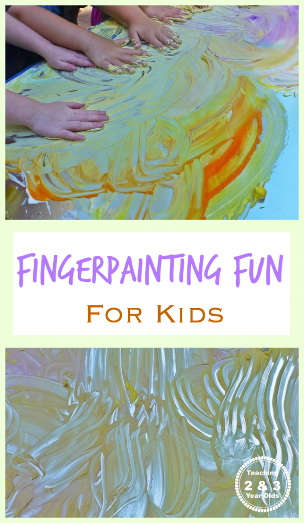 Kids Finger Painting Fun - Teaching 2 and 3 Year Olds