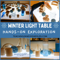 preschool winter light table