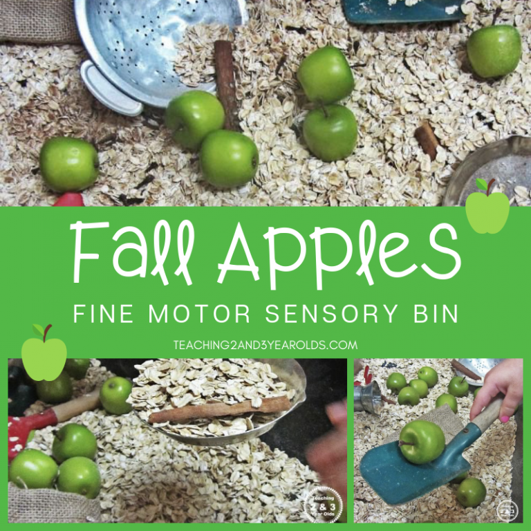 Fall Apple Sensory Bin for Toddlers and Preschoolers