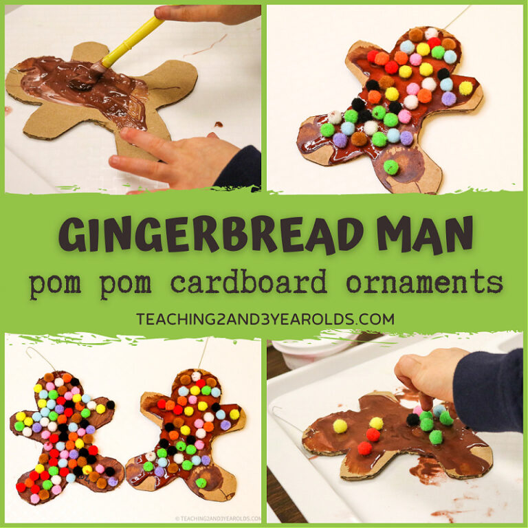 Cardboard Preschool Gingerbread Art {Ornament}