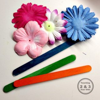 Count the Flowers Spring Math Activity for Preschoolers