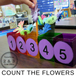 Count the Flowers Spring Math Activity for Preschoolers