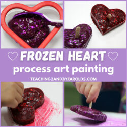 Fun Preschool Valentine's Activity Using Frozen Hearts