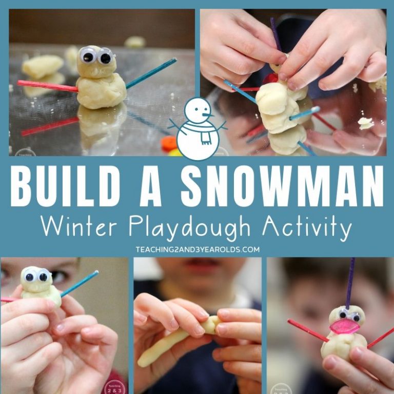 Build-a-Snowman Winter Playdough Activity