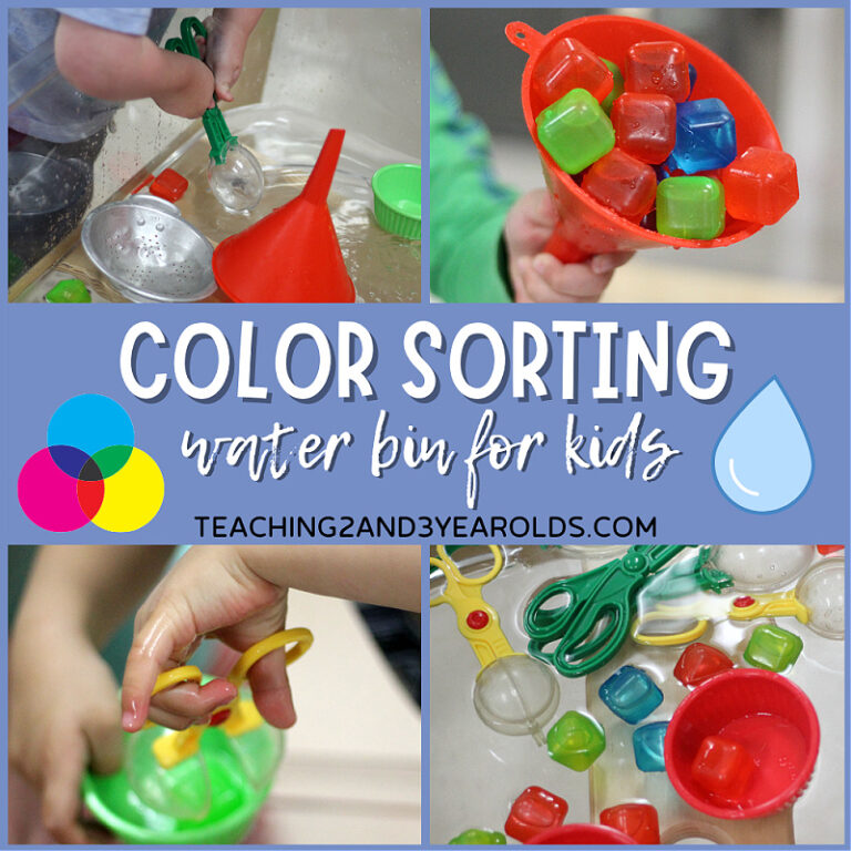 How to Create a Color Sorting Sensory Bin for Toddlers and Preschoolers