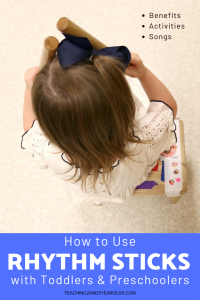 Easy Rhythm Sticks Activities for Toddlers and Preschoolers