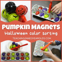 Learn About Magnets With This Fun Pumpkin Color Sorting Activity