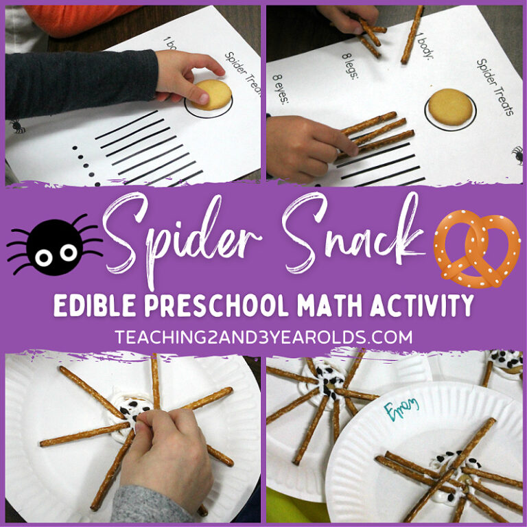 Preschool Spider Snack that also Strengthens Counting Skills