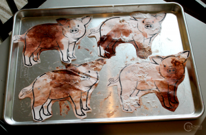 Awesome Muddy Pig Sensory Art for Toddlers (Free Printable)