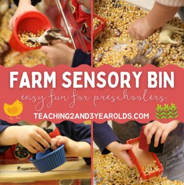 Here's an Easy Farm Sensory Bin for Preschoolers