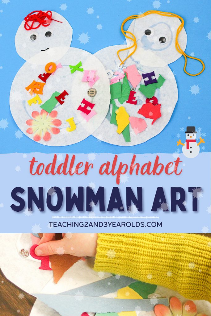 Alphabet Toddler Snowman Art Activity
