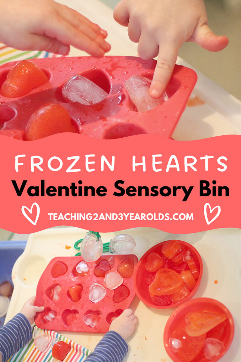 Frozen Hearts Toddler Valentine Sensory Bin