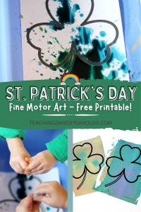 Fine Motor Shamrock Art for Toddlers and Preschoolers