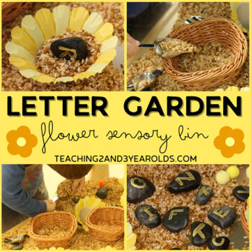 Alphabet Flower Sensory Bin for Toddlers and Preschoolers