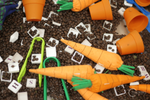 Too Many Carrots Preschool Spring Sensory Bin