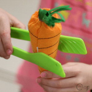 Too Many Carrots Preschool Spring Sensory Bin