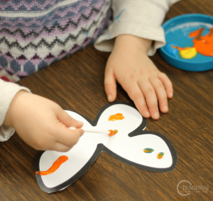 Colorful Toddler Butterfly Art with Free Printable