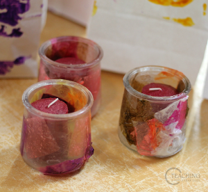 Easy Toddler and Preschool Gift for Mom: Colorful Candle Holders