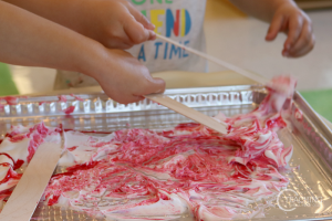 Easy Apple Art Activity with 2 Ingredient Puffy Paint