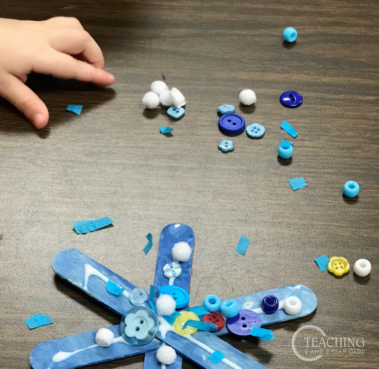 Fine Motor Snowflake Art for Preschoolers