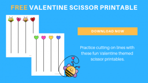 Free Valentines Scissor Practice Printable