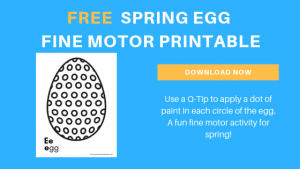 Free Spring Egg Fine Motor Printable