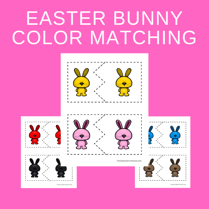 Free Easter Bunny Color Matching Puzzle