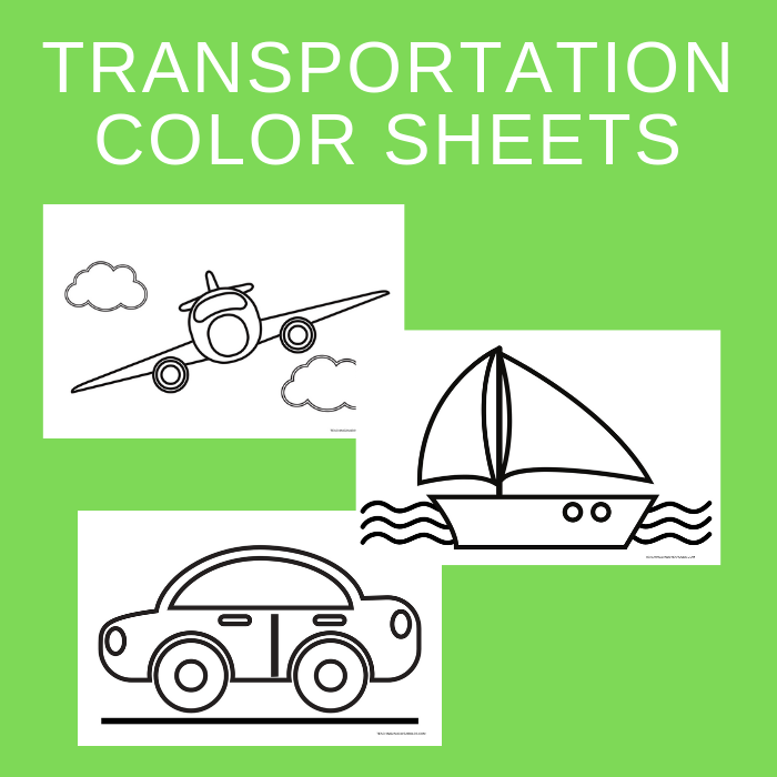 Free Large Transportation Color and Paint Printables