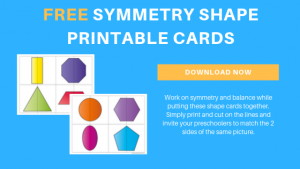 Free Shapes Symmetry Printable Cards