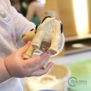 Washing the Farm Animals Activity for Toddlers