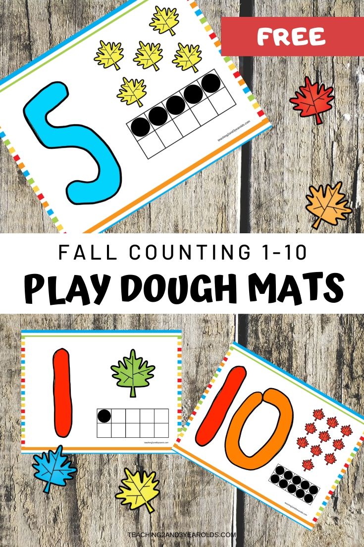 Fall Playdough Math Activity {Printable Cards}