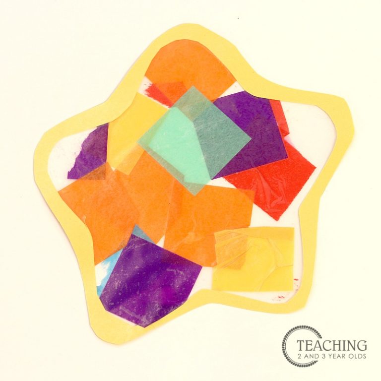 Colorful Star Suncatcher {with Printable Template}