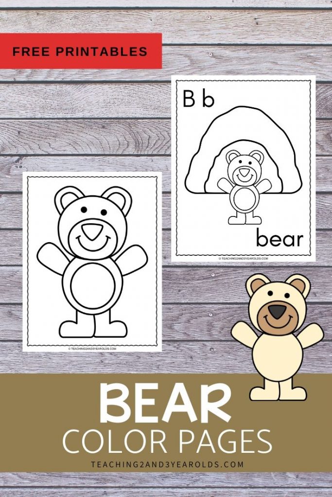 Bear Theme Color Pages {FREE}
