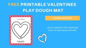 Free Valentines Playdough Printable Mat