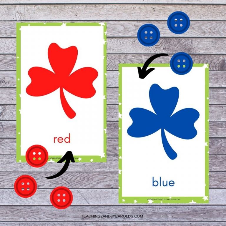 Free Toddler Shamrock Printable that Builds Color Recognition Skills