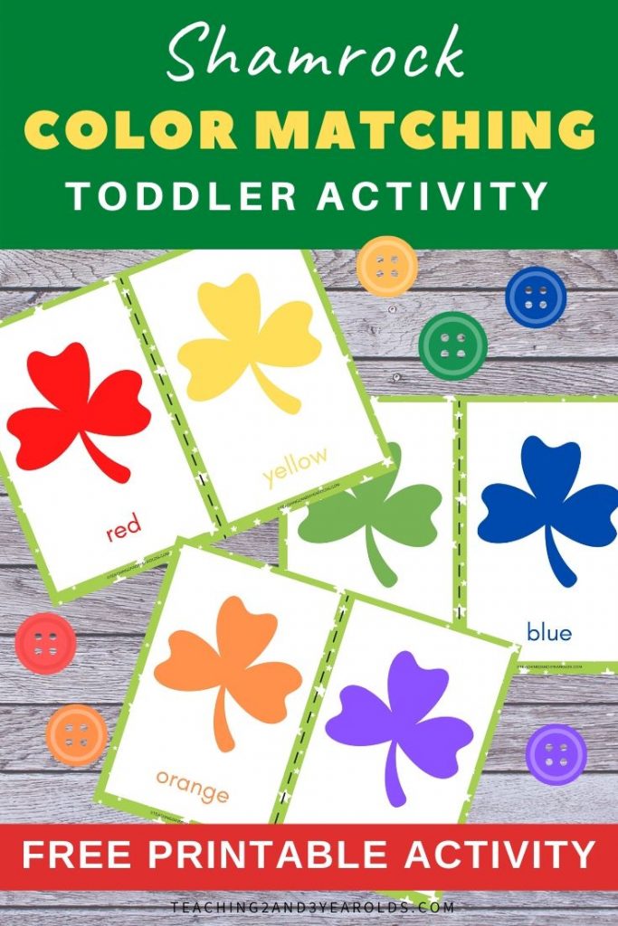 Free Toddler Shamrock Printable that Builds Color Recognition Skills