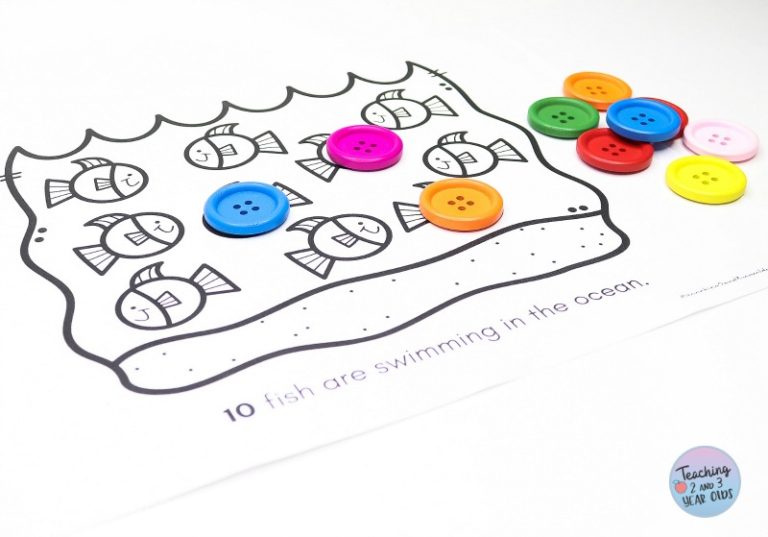 Fish Counting Activity for Preschool {Free Printable}