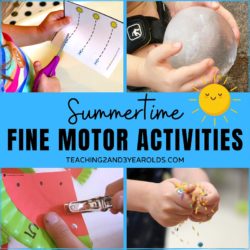 Summer Fine Motor Activities for Preschoolers
