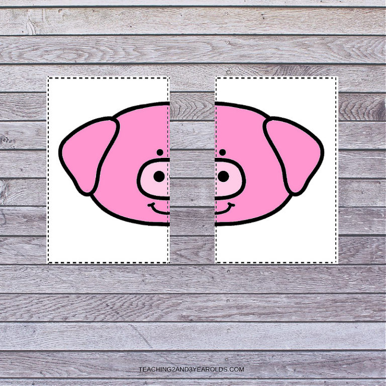 Preschool Symmetry Puzzle Printables