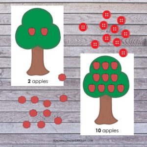 Apple Counting Printable Activity for Toddlers and Preschoolers