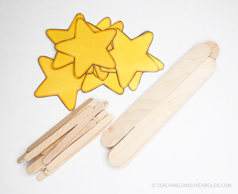 Twinkle, Twinkle, Little Star Printable Song Sticks