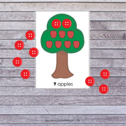 Apple Counting Printable Activity for Toddlers and Preschoolers