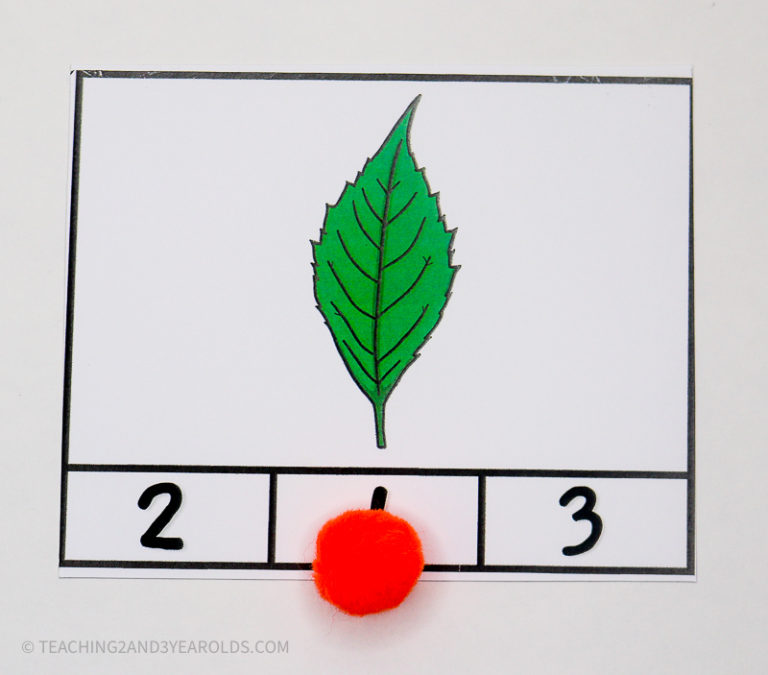 Fall Leaves Count and Clip Activity {Free Printable}