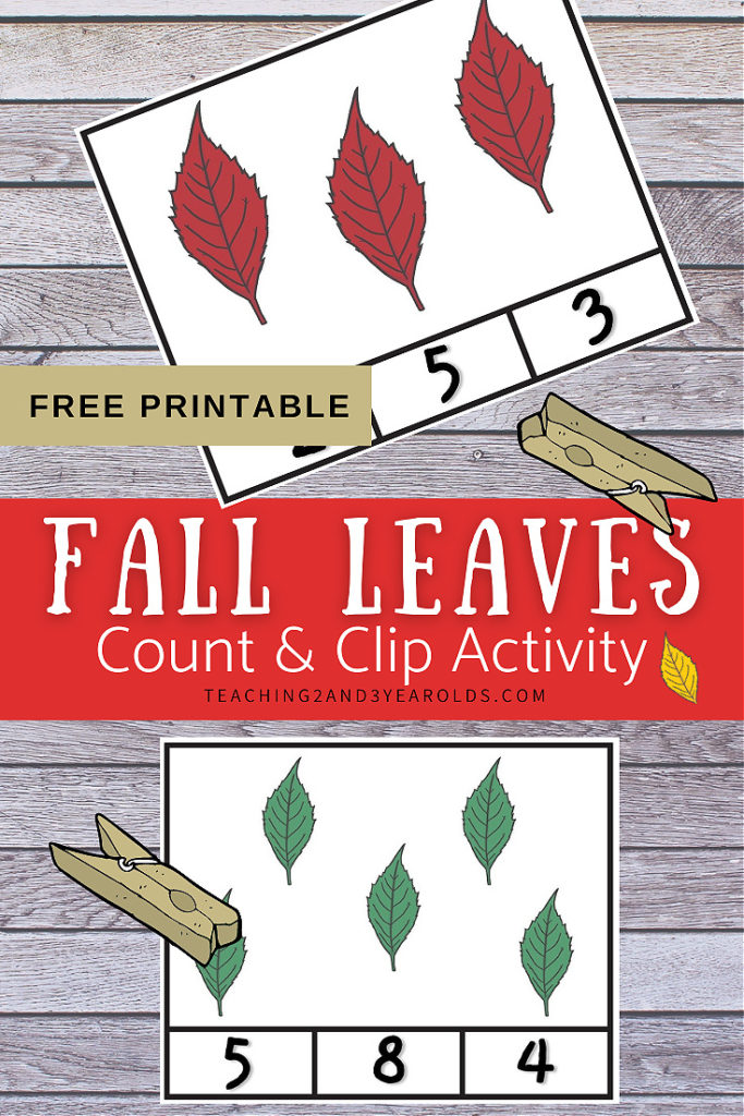 Fall Leaves Count and Clip Activity {Free Printable}