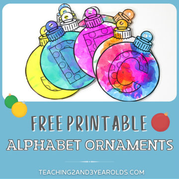 Alphabet Christmas Ornament Printable {Freebie}