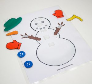Printable Color Matching Snowman for Toddlers