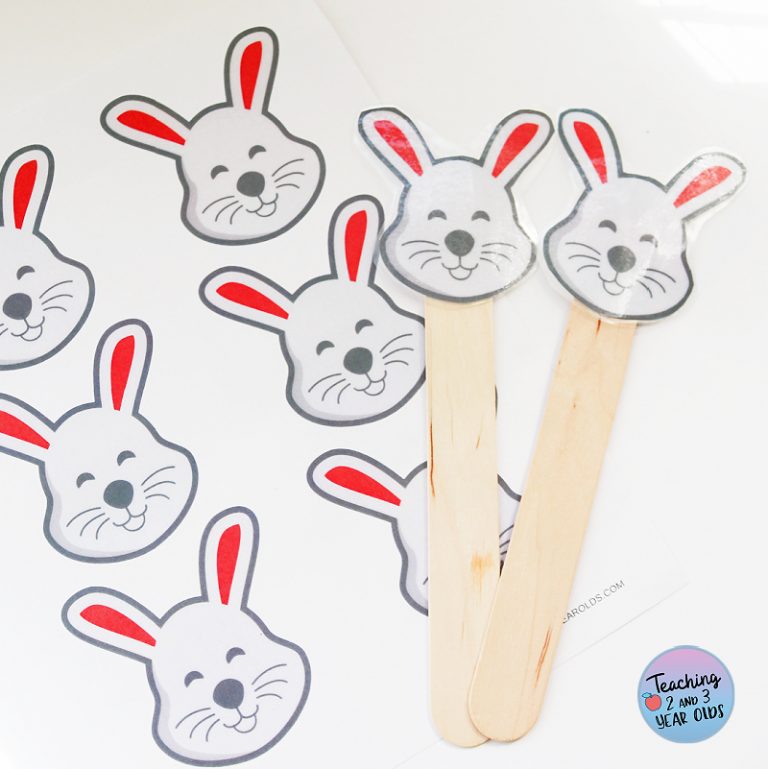 Printable Bunny Easter Circle Time Props